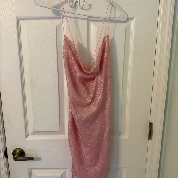 Hello Molly | Dresses | Hello Molly Bond Girl Baby Pink Sequin Dress ...